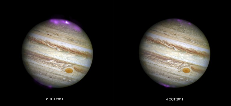 Solar storms trigger Jupiter’s ‘Northern Lights’